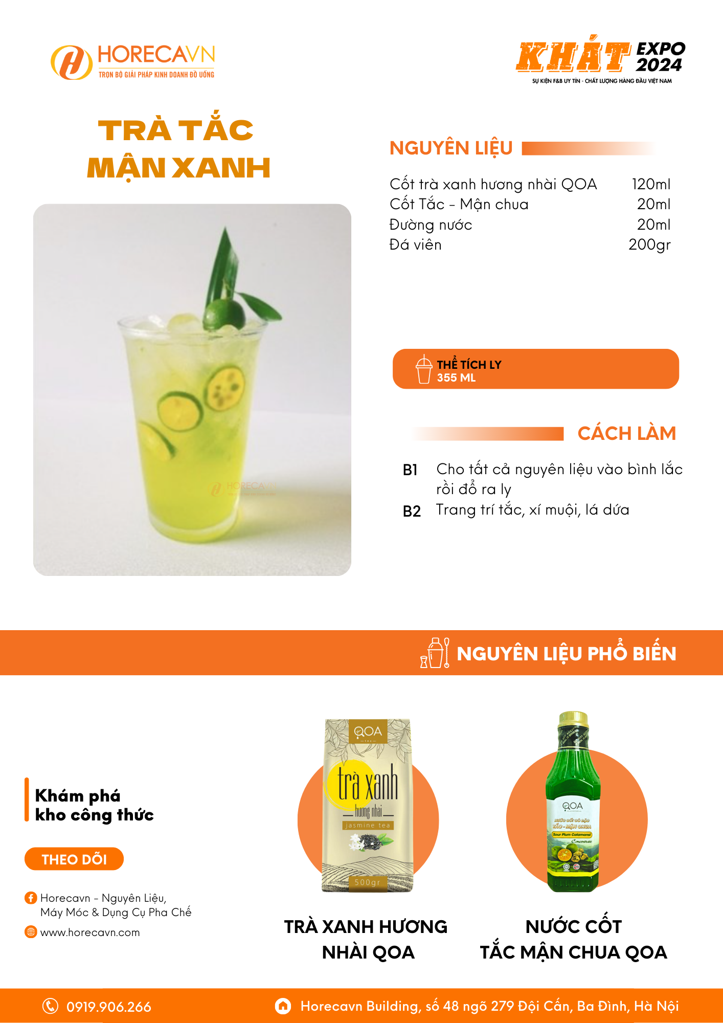 Nước Cốt Cô Đặc Tắc - Mận Chua QOA 1000g - Horecavn